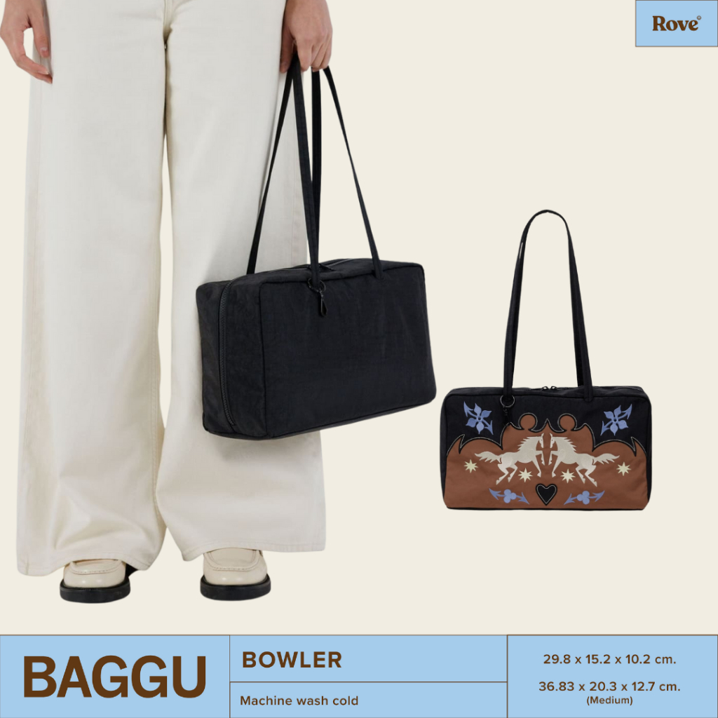 BAGGU Nylon Bowler/Medium Bag Shoulder | Shopee Malaysia