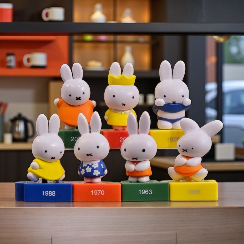 Miffy 70th Anniversary Gashapon Figure Set 7pcs Rabbit Capsule Toy ...