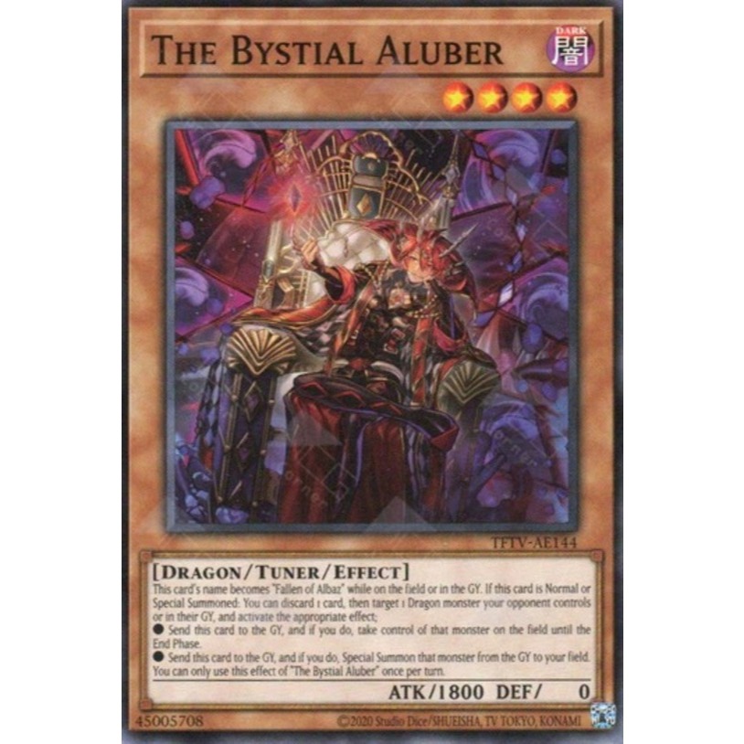 Yugioh Asia-Eng [TFTV-AE144] The Bystial Aluber (Common) Authentic ...