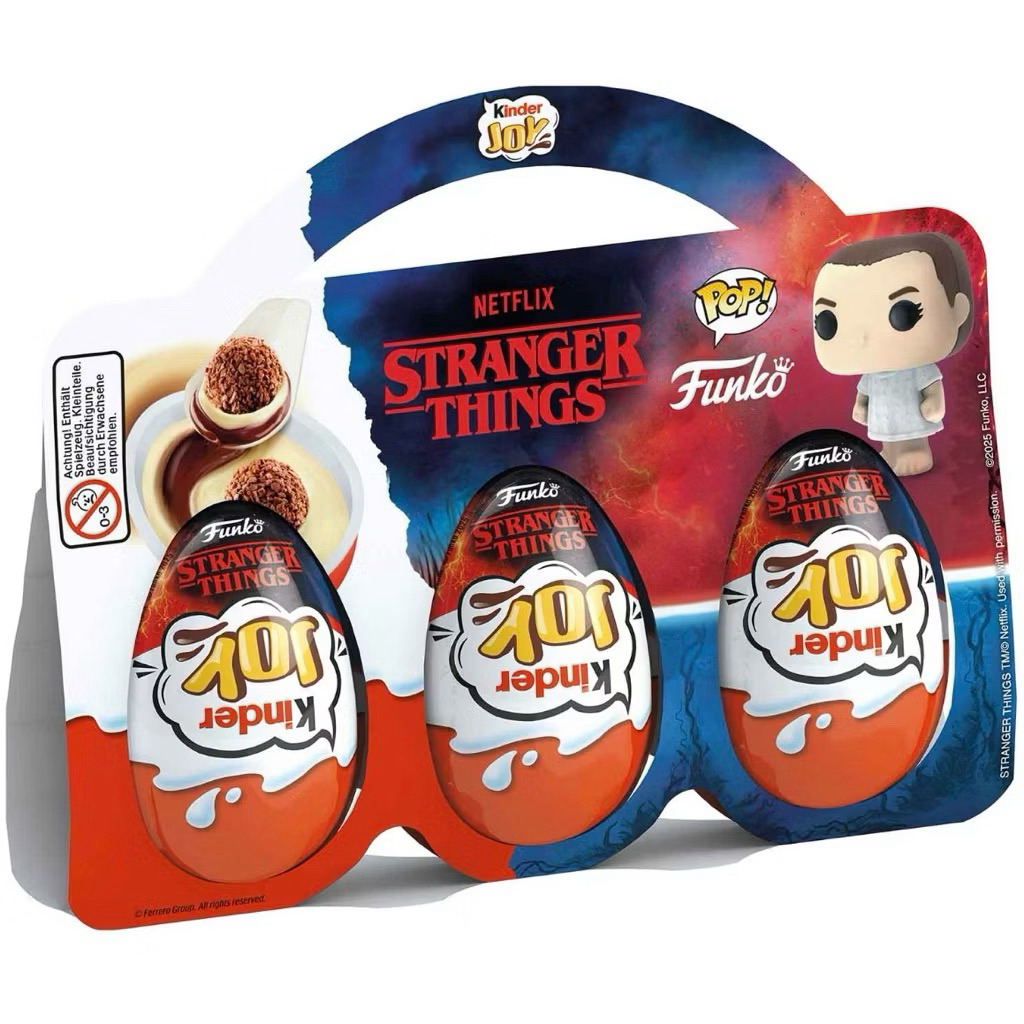 !! Kinder Joy x Stranger Things Egg Snacks With Toys Random Eggs ...