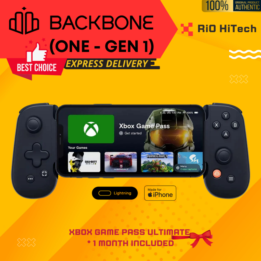 Backbone One-Gen 1 Lightning port-Gaming Controller for iPhone | Shopee ...