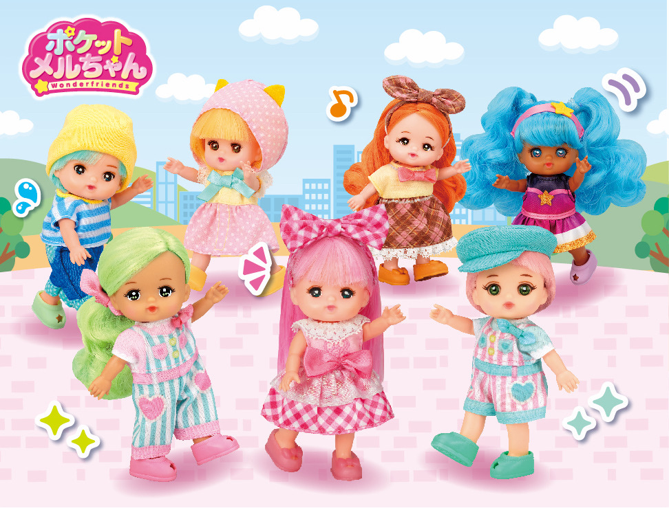 POCKET Meljang MELL CHAN Doll Dress Cake Skirt & Bear Clothes Set ...