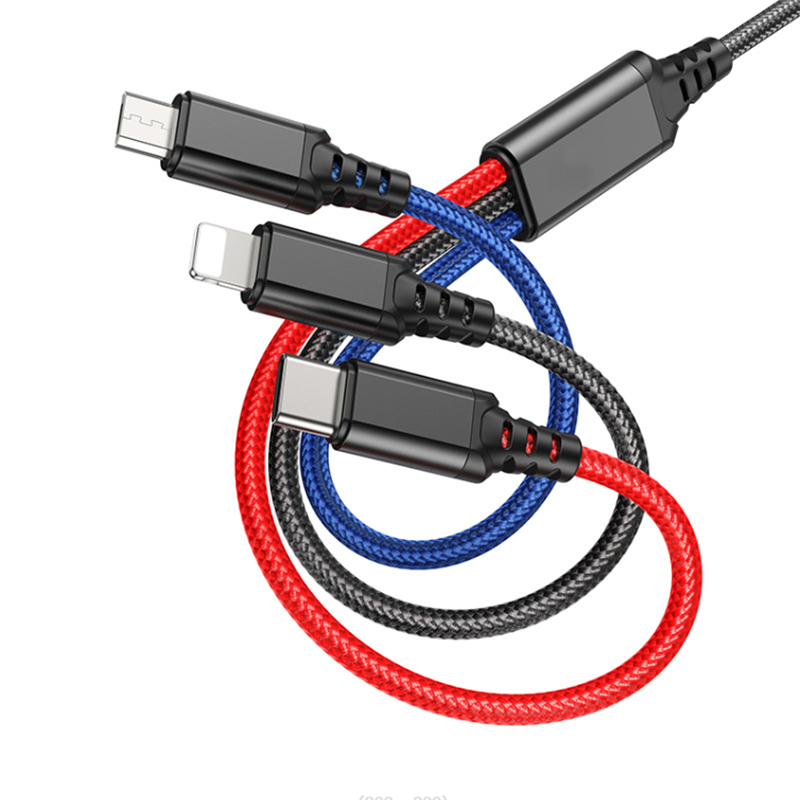 d-power 3in1 Charging Cable Model CB-X12 3 In One Line 3A Fast Charge ...