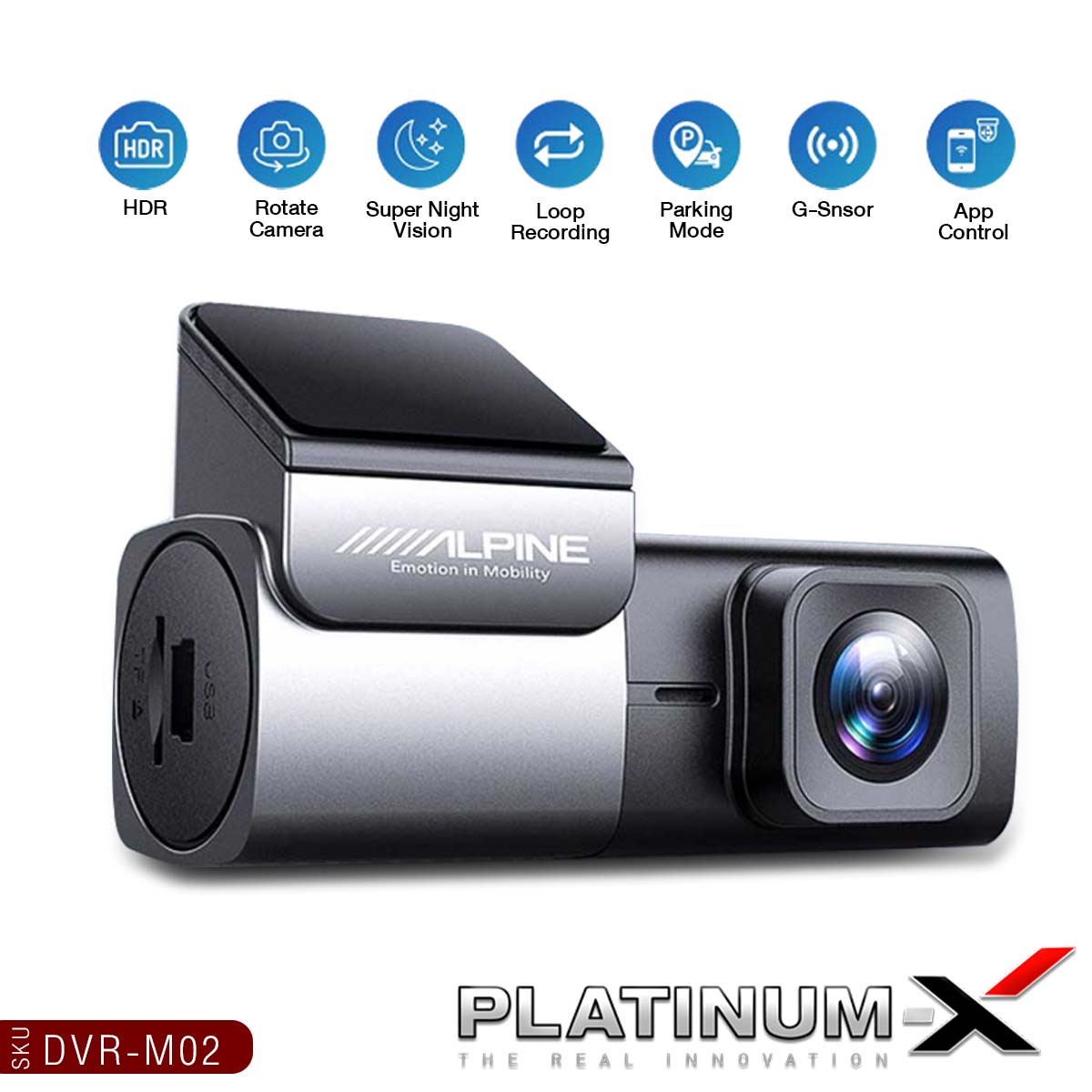 ALPINE Car Audio DVR-M02 Front Camera Recorder DVR | Shopee Malaysia