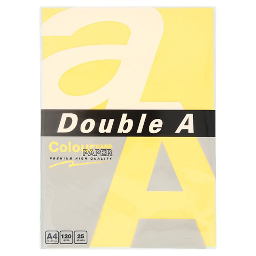 DOUBLE A CARD PAPER Size A4 120 Gsm. 25 Sheets (ASSORTED Colors) A4 ...