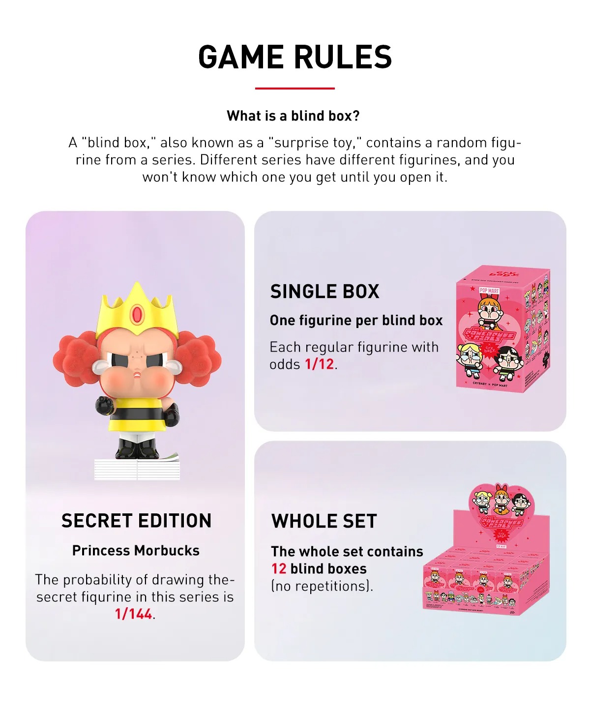 POP MART Crybaby x powerpuff girls Blind box 12 New Set Lift The box ...