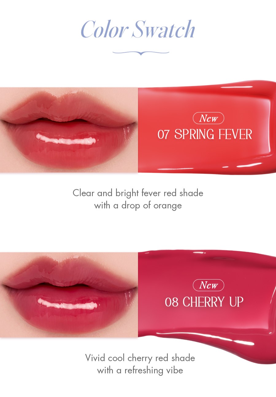 [rom&nd official] rom&nd Glasting Colour Gloss 4g (8 Colors) New Colors ...