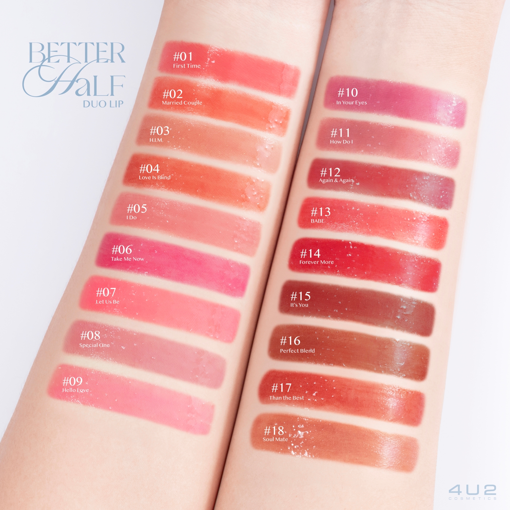 4U2 BETTER HALF DUO LIP-Slim 2in1 Matt & Gloss Can Be Applied Over It ...