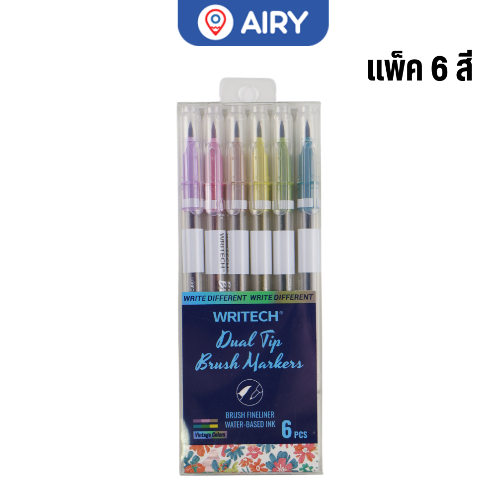 Writech Double-Headed Pen Model W-2001 Brush Head And Fiber Can ...