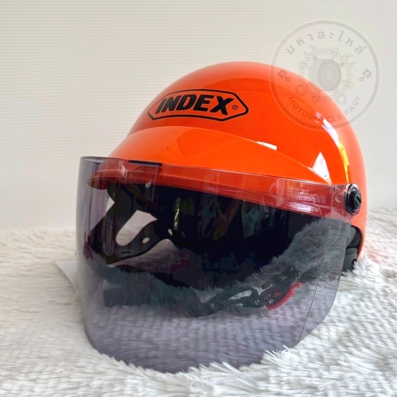 INDEX Lady Helmet Half With Shield (Gains Orange) | Shopee Malaysia