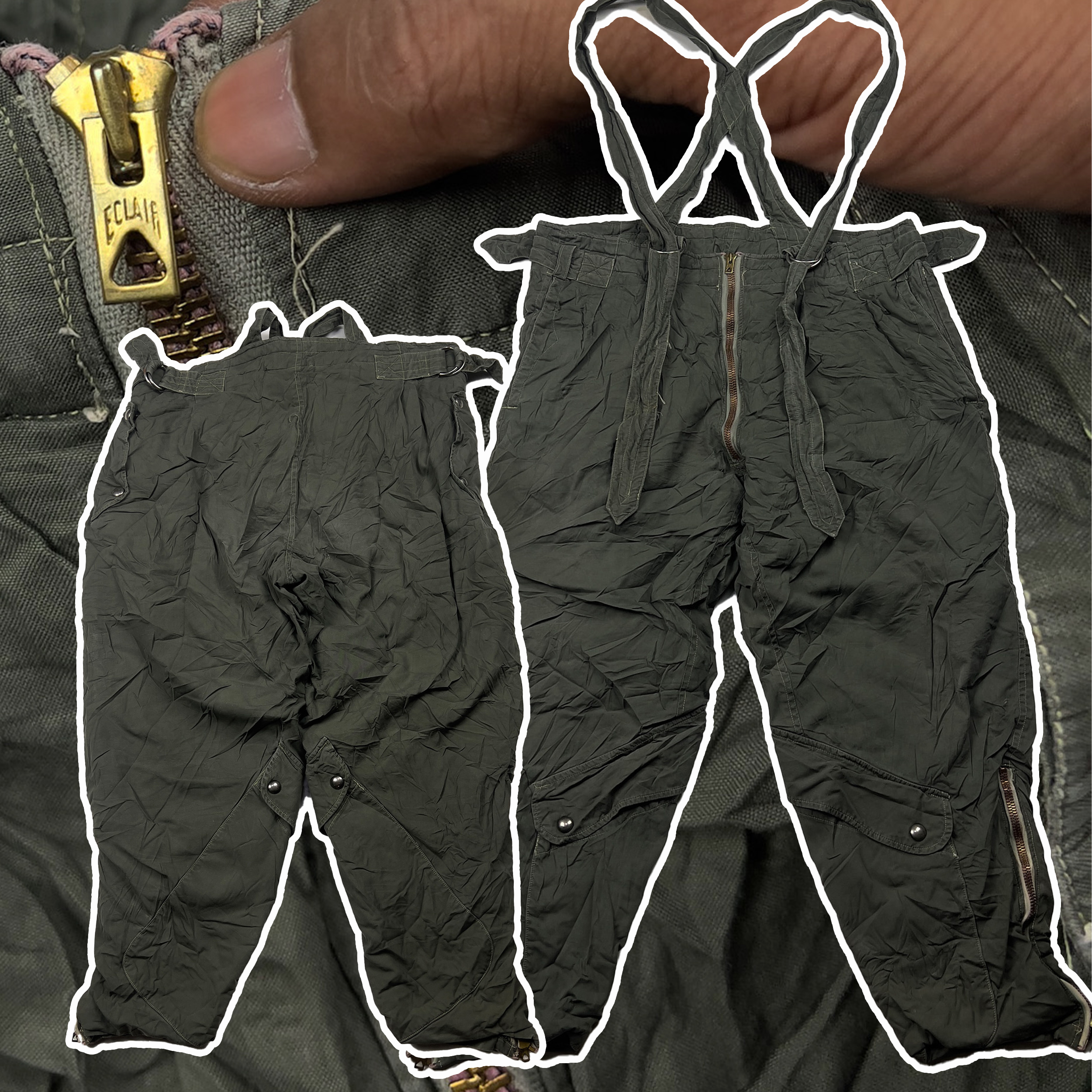 Rare Vintage 50S French Army Helicopter Flight Pants/Made in France ...