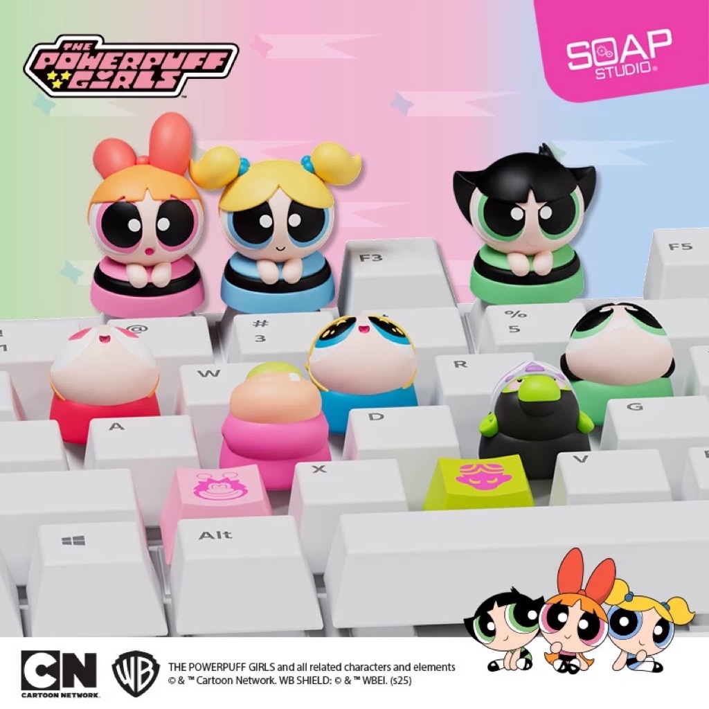 Powerpuff Girls Keycaps Random Box Genuine License Soap Studio | Shopee ...