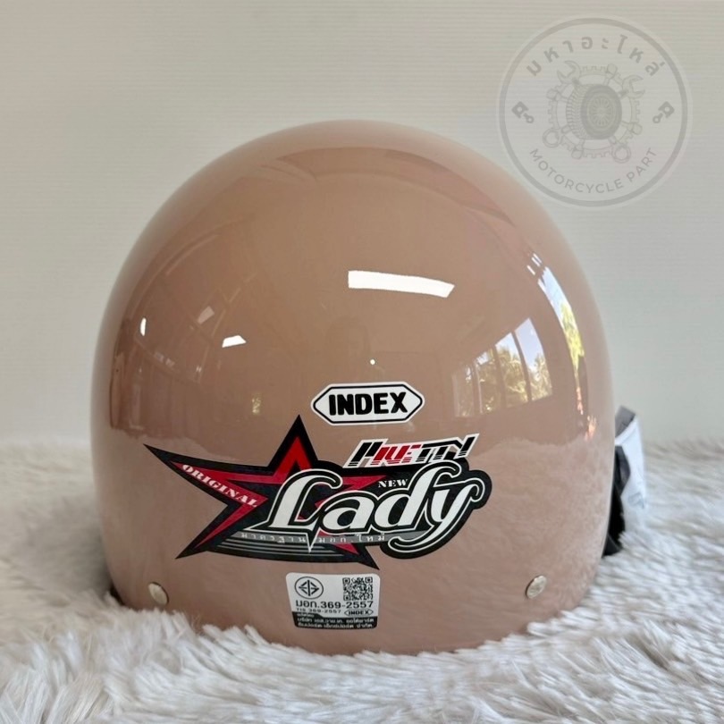 INDEX Lady Helmet Half With Tea Shield (Milk Color) | Shopee Malaysia