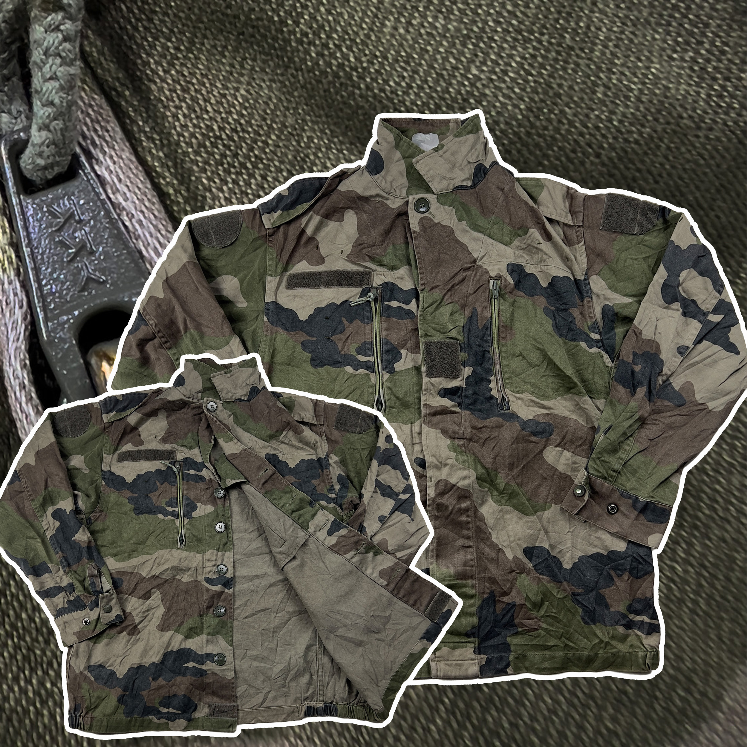 Hiking Jacket Vintage French Army F2 CCE Field Woodland Camo France ...