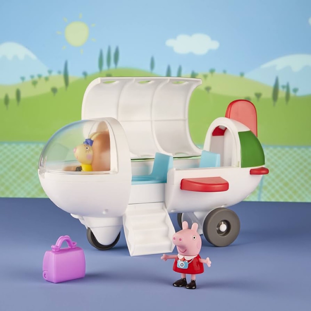 Peppa Pig Airplane Toys Air With Figure Travel Bag Very Cute | Shopee ...