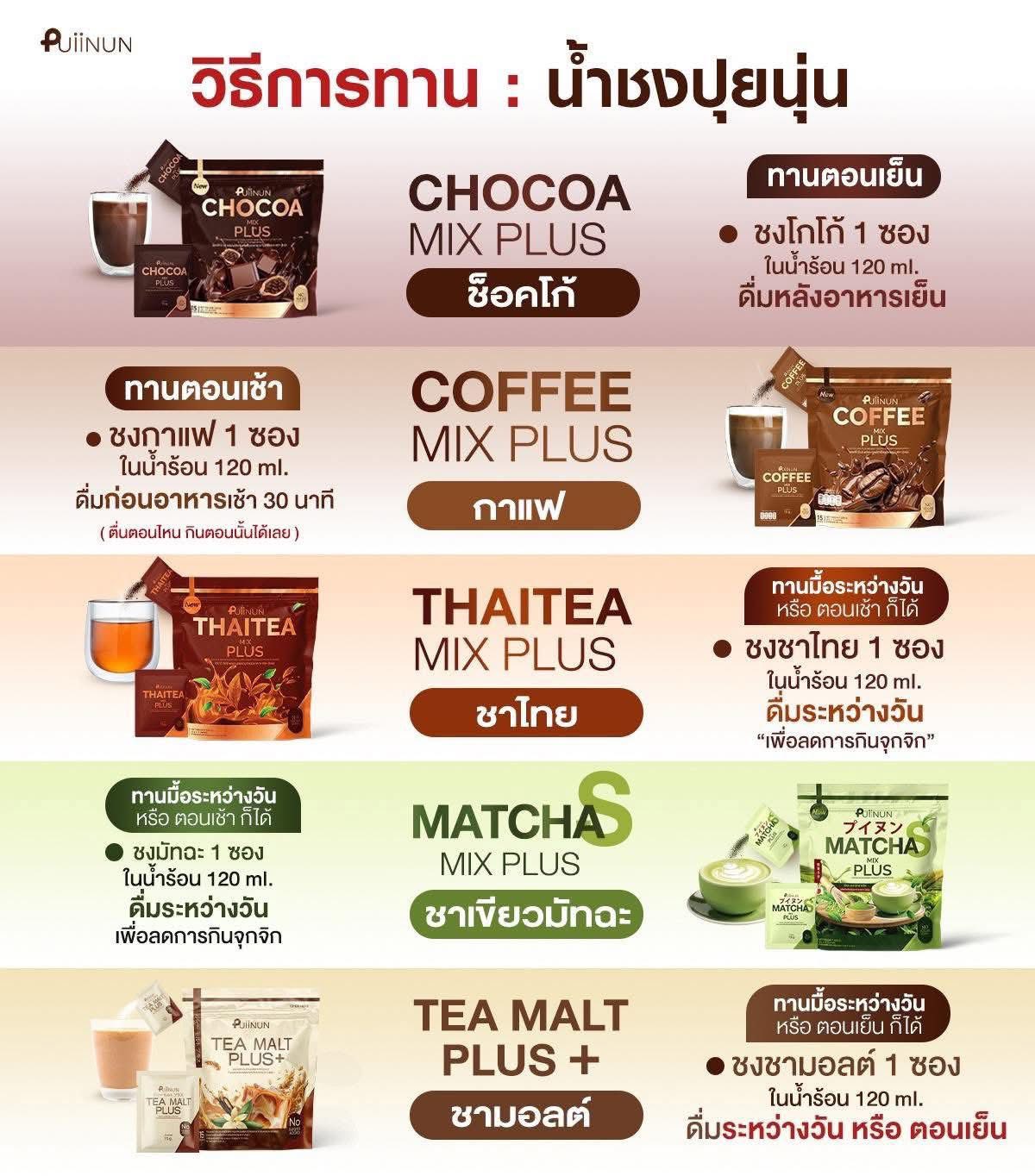 Fluffy Coffee/Cocoa/Matcha/Thai Tea/Malt Puiinun Mix Plus | Shopee Malaysia