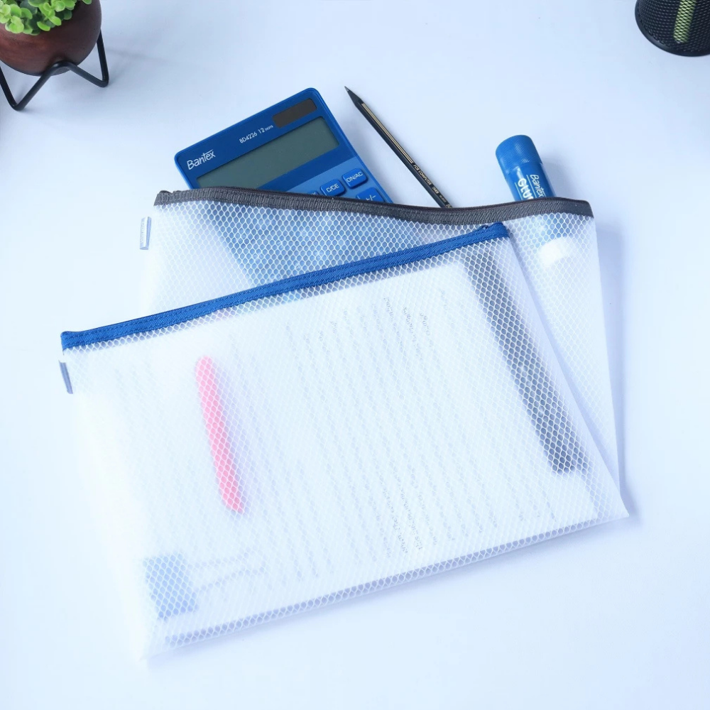 Bantex Mesh Bag Ziplock Easy To Carry Can Hold A Lot Of Things Be Made ...