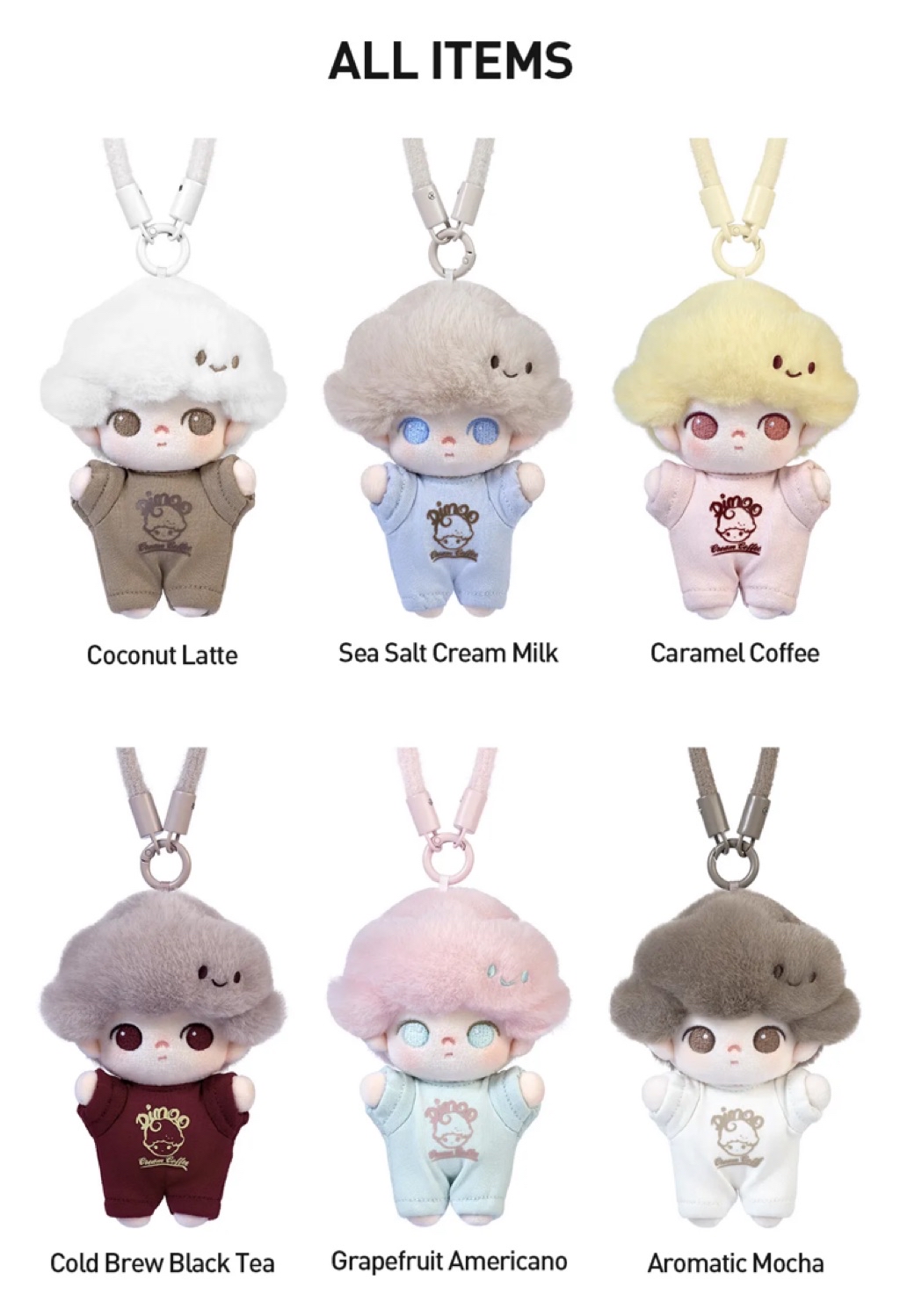 DIMOO Crush on Coffee Series-Soft-faced Plush Keychain Blind Box ...