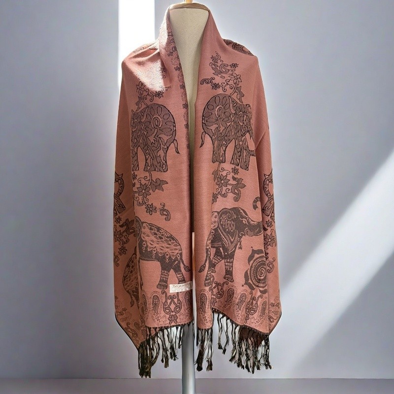 Elephant Pattern Shawl 70200 Cm. Many Beautiful Colors Can Be Worn By ...