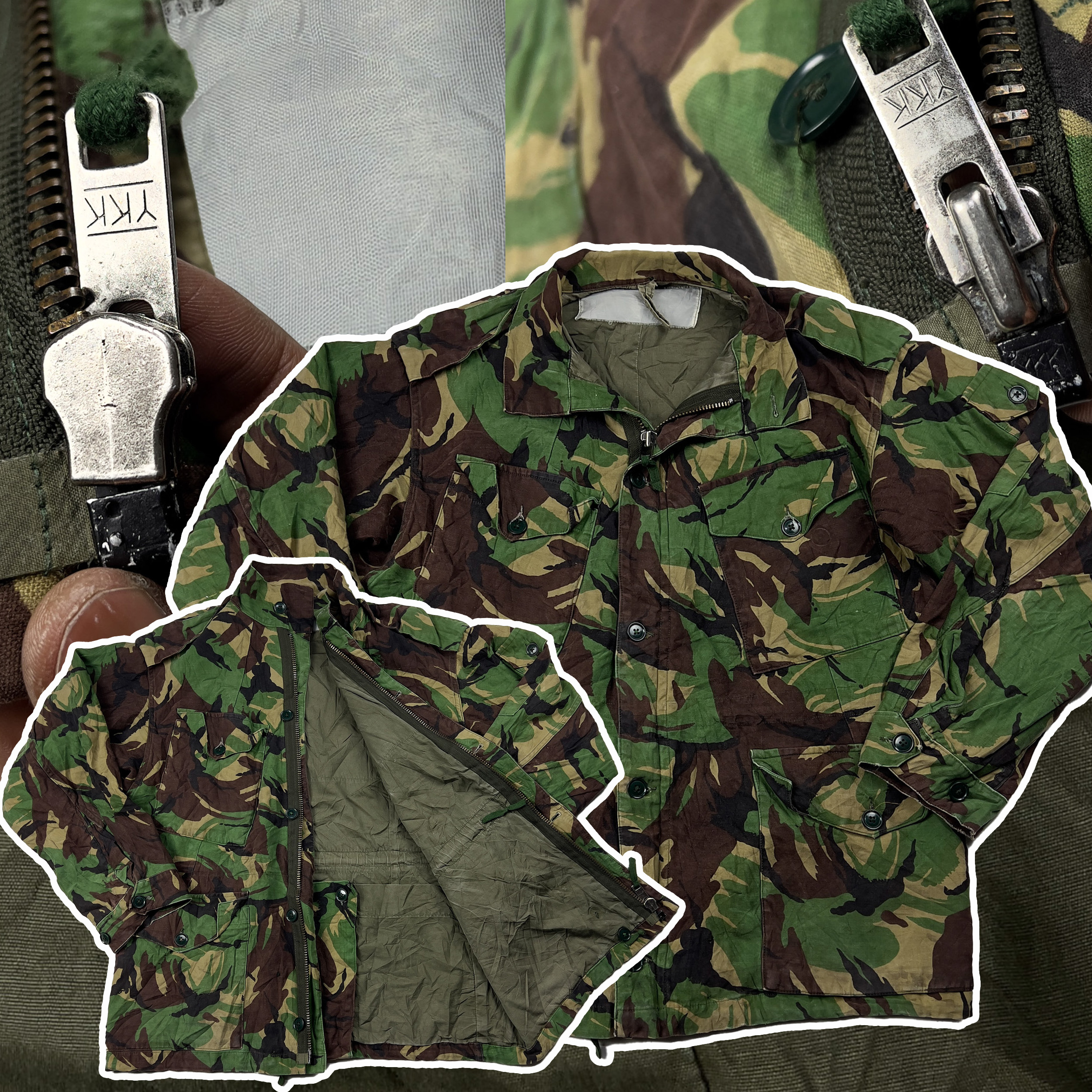 Hiking jacket 1990's British army Combat smock woodland DPM camouflage ...