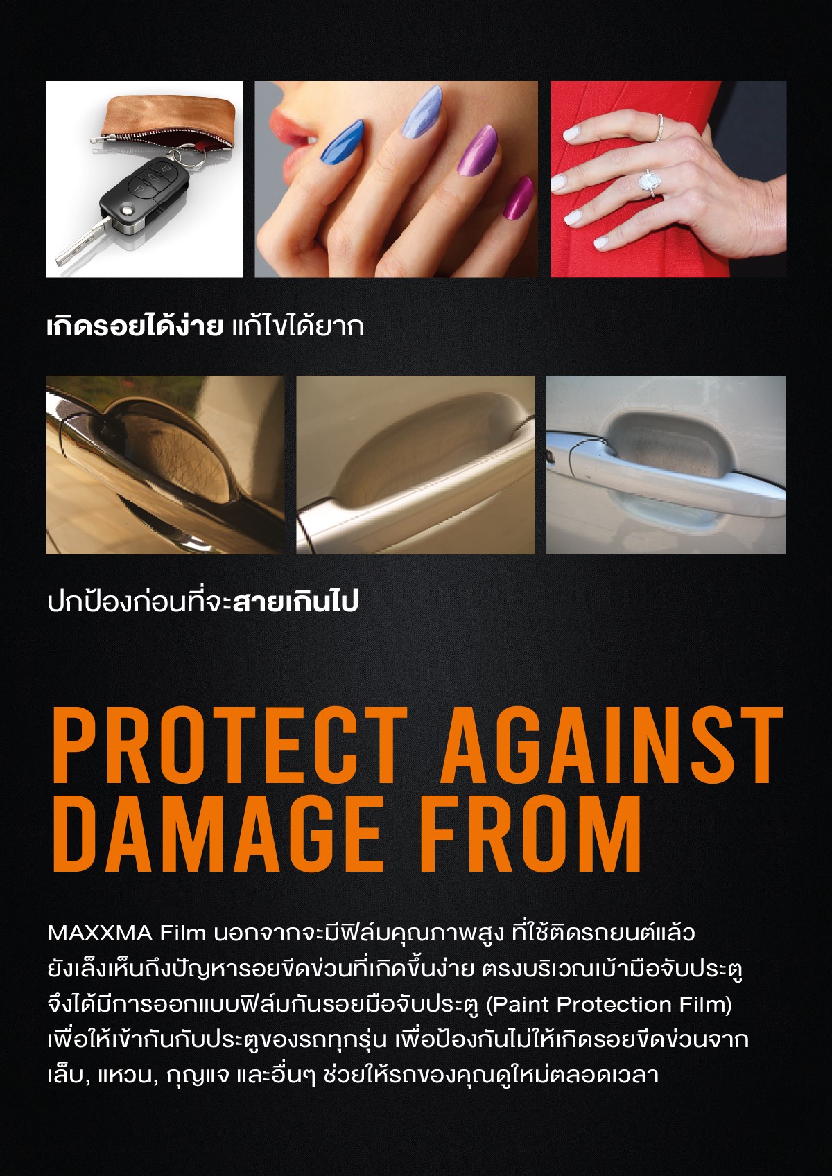 Protective Film For Volvo EX30 EX40 EC40 XC40-Clear Guard by MAXXMA ...