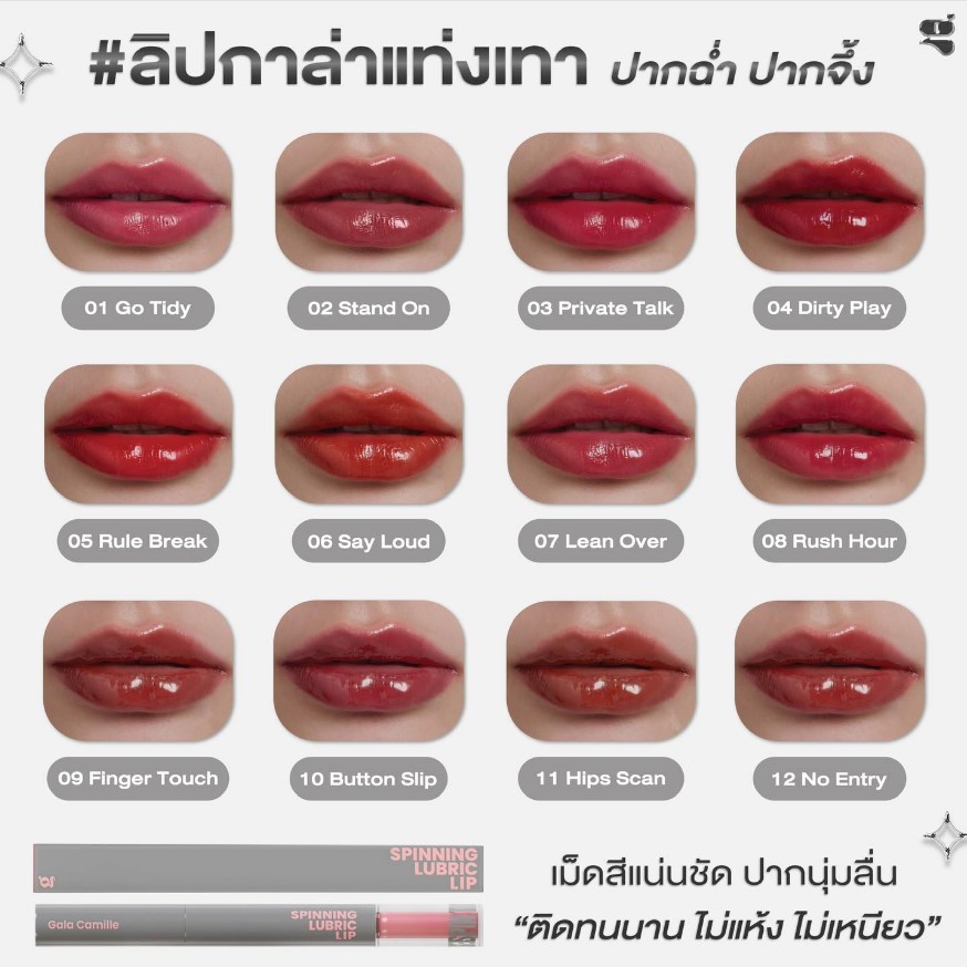 (Double Pack) Gala Camille Spinning Lubricant Lip 1.8 g. Lip Plumper ...