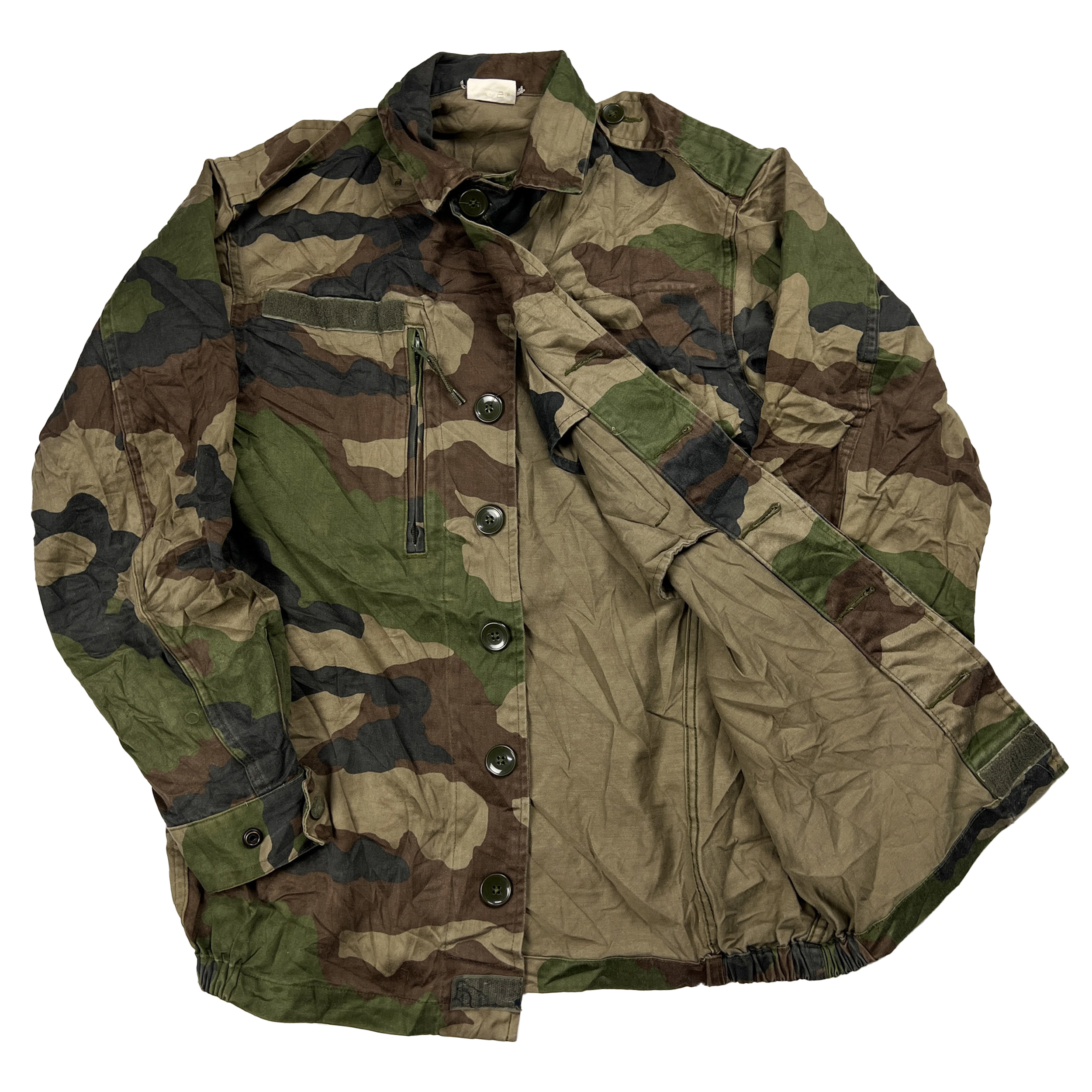 Hiking jacket Vintage Genuine French army Smock CCE camo military ...
