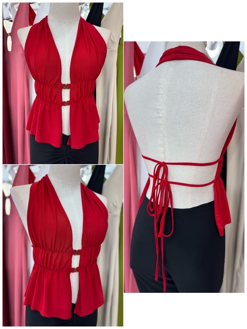 Neckband Decorated With Spare Parts Open Chest Back Tied Set To The Sea ...