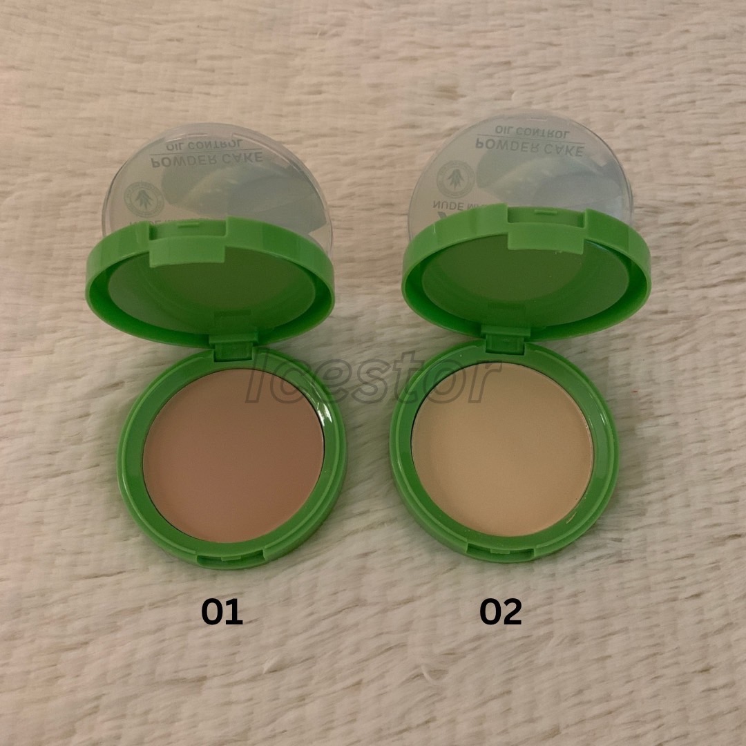 MC5091 MILA COLOR POWDER CAKE ALOE Vera 2-Ply Puff Fine Texture Easy To ...