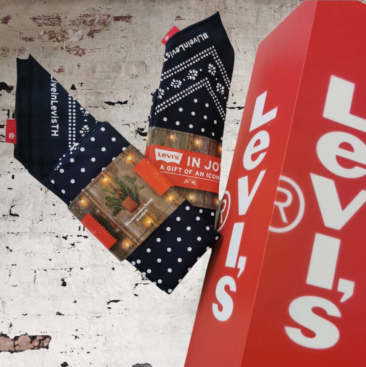 Levi's USA Cotton1 Bandana Handkerchief Large Hair Tie Blue | Shopee ...