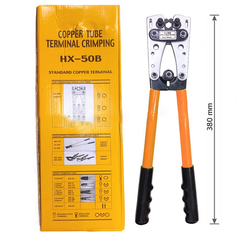 Organized HX-50B Cable Crimping Pliers Hexagon Wire Box Crimp Terminal ...