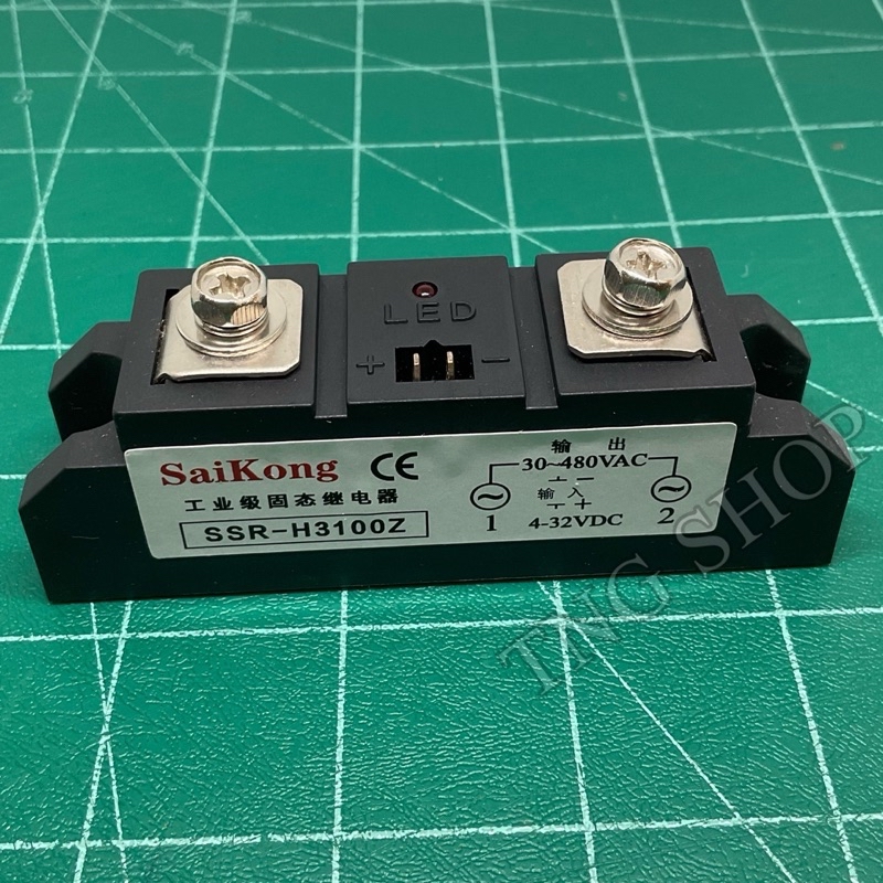 SSR-H3100Z SSR 100A INPUT: 4-32VDC OUTPUT: 30-480VAC POWER MODULE ...