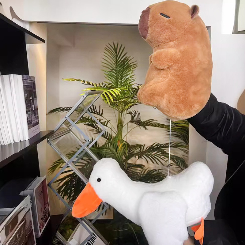 Capybara Doll Riding Crocodile Capibara Big White Goose | Shopee Malaysia