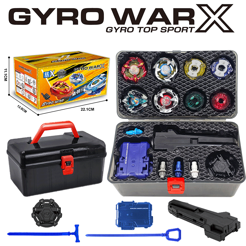 Anime Style Complete Set Of Spinning Top Boxes Beyblade x Combo GYRO ...