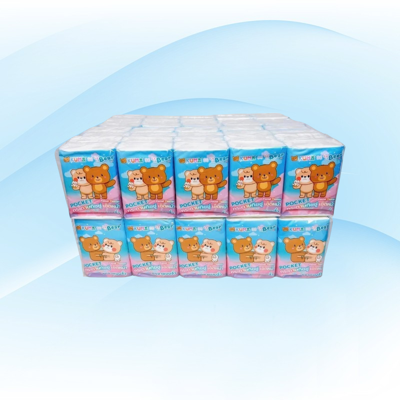 Kuma x bear MINI Ala 10 Sheets Half A Carton Set 24 Packs 240 Facial ...