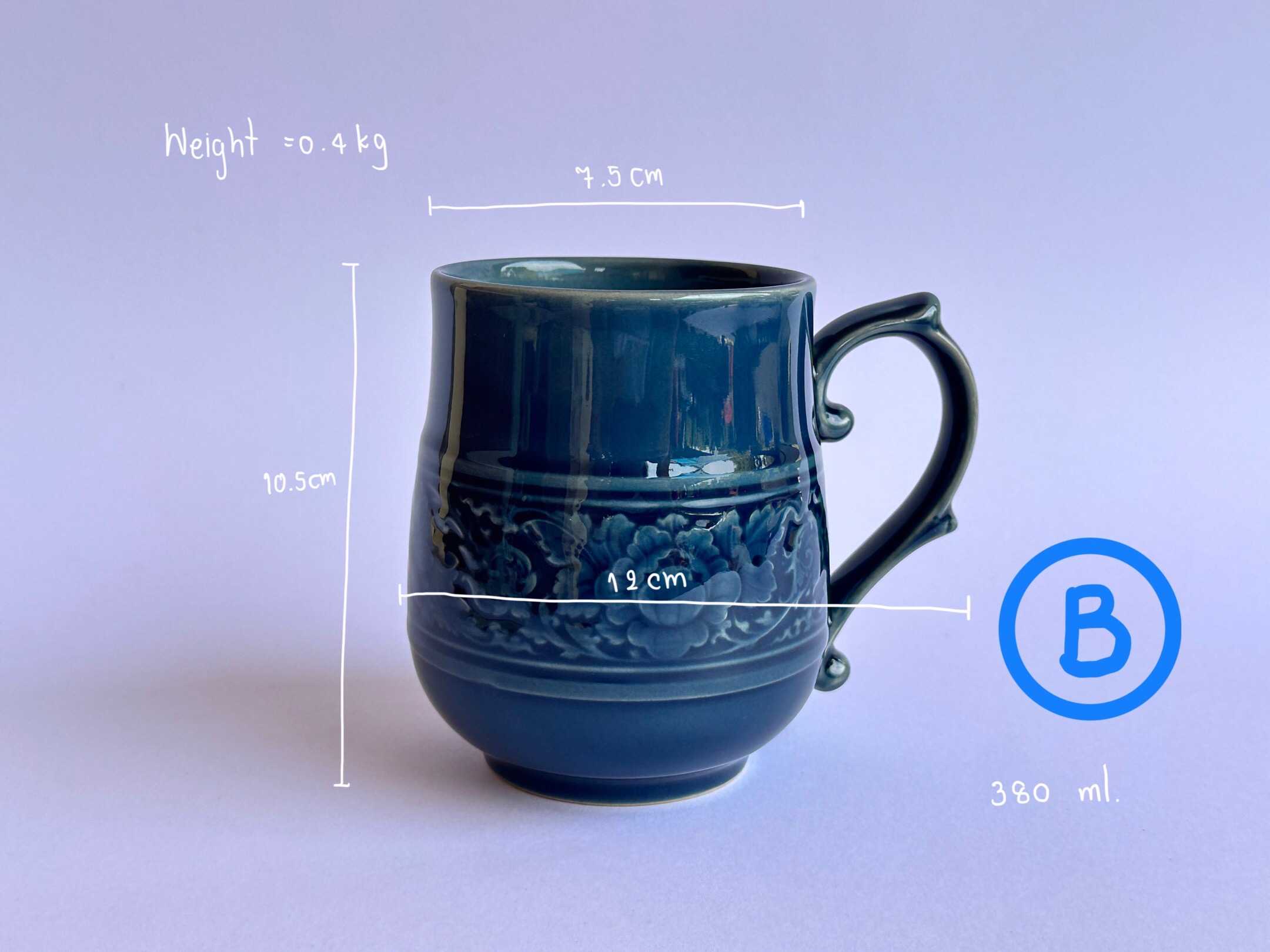 Mug Devi Ceramic Lampang Grade B (ฺ B) High Heat Resistant Product ...