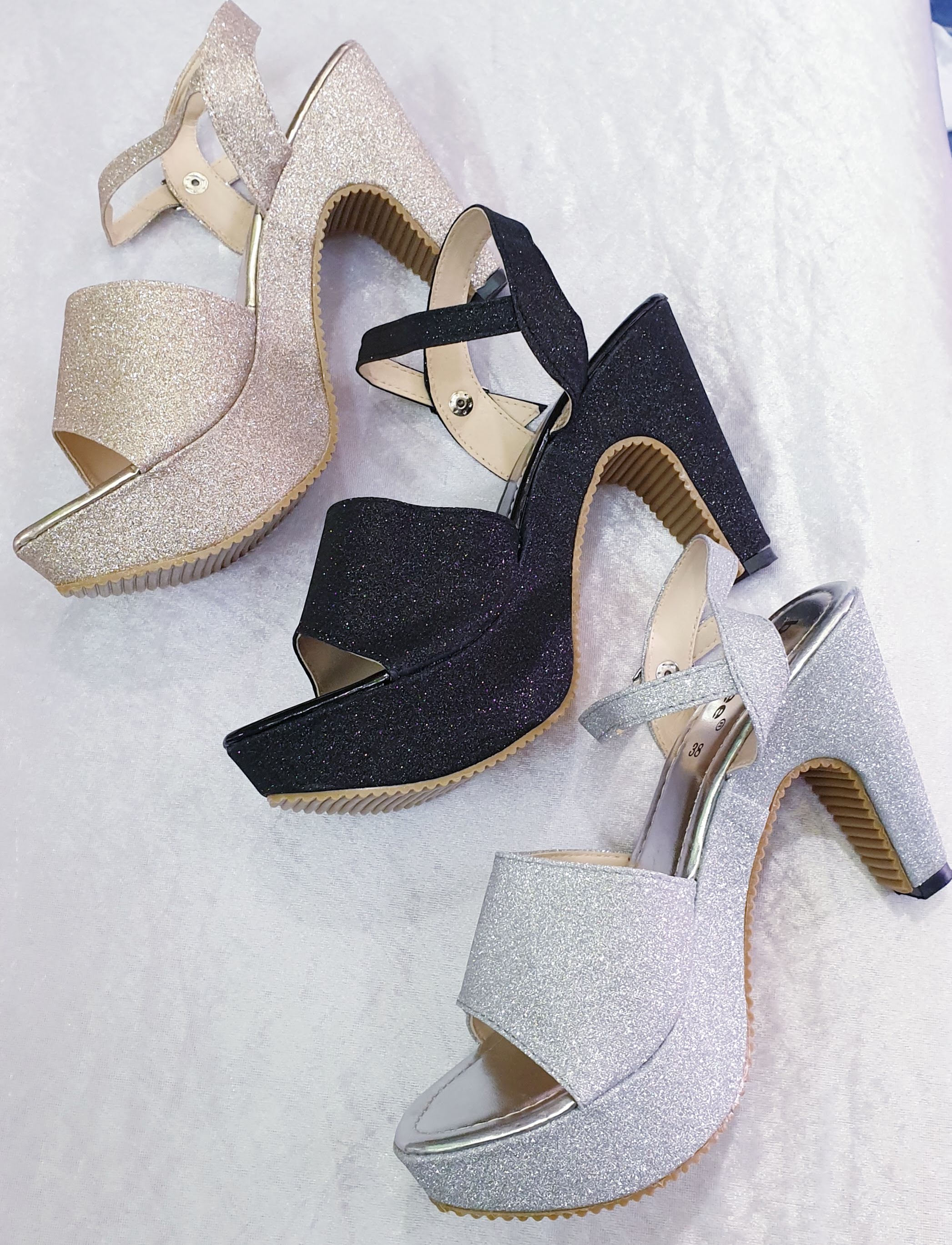 4 Inch High Heel Sandals With Fine Gritter Heel. Plump Feet For Size As ...