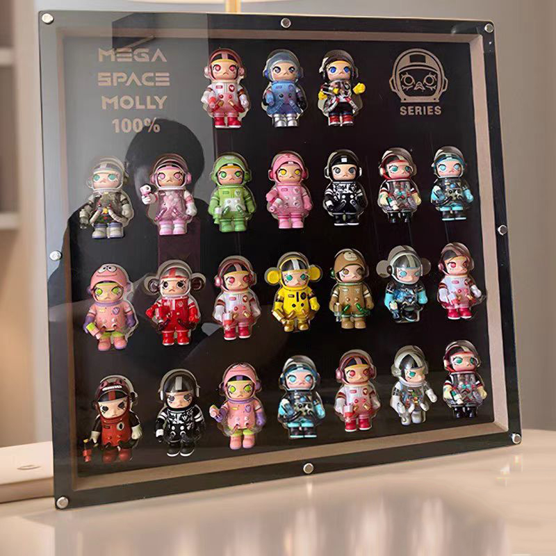 Model Display Frame Dustproof Box POPMART 1 SPACE MOLLY series v1-v2-v3 ...