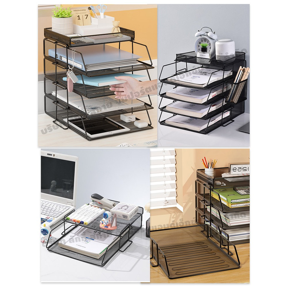Desktop File Rack A3/A4 Shelf 1-7 Storage Space Multi-Layer Table ...