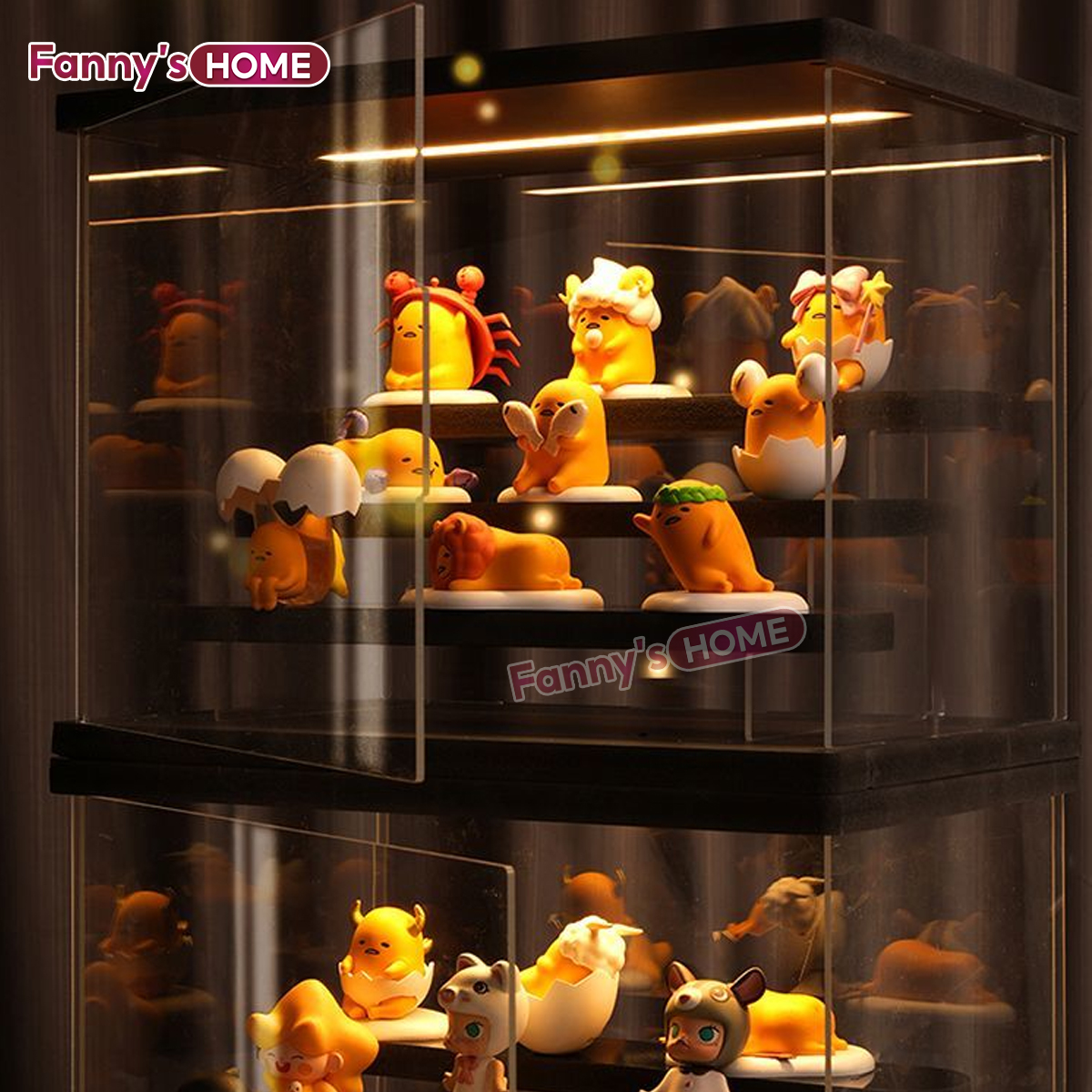 2-5 Layers Acrylic box With Lights blind popmart Show labubu skull ...