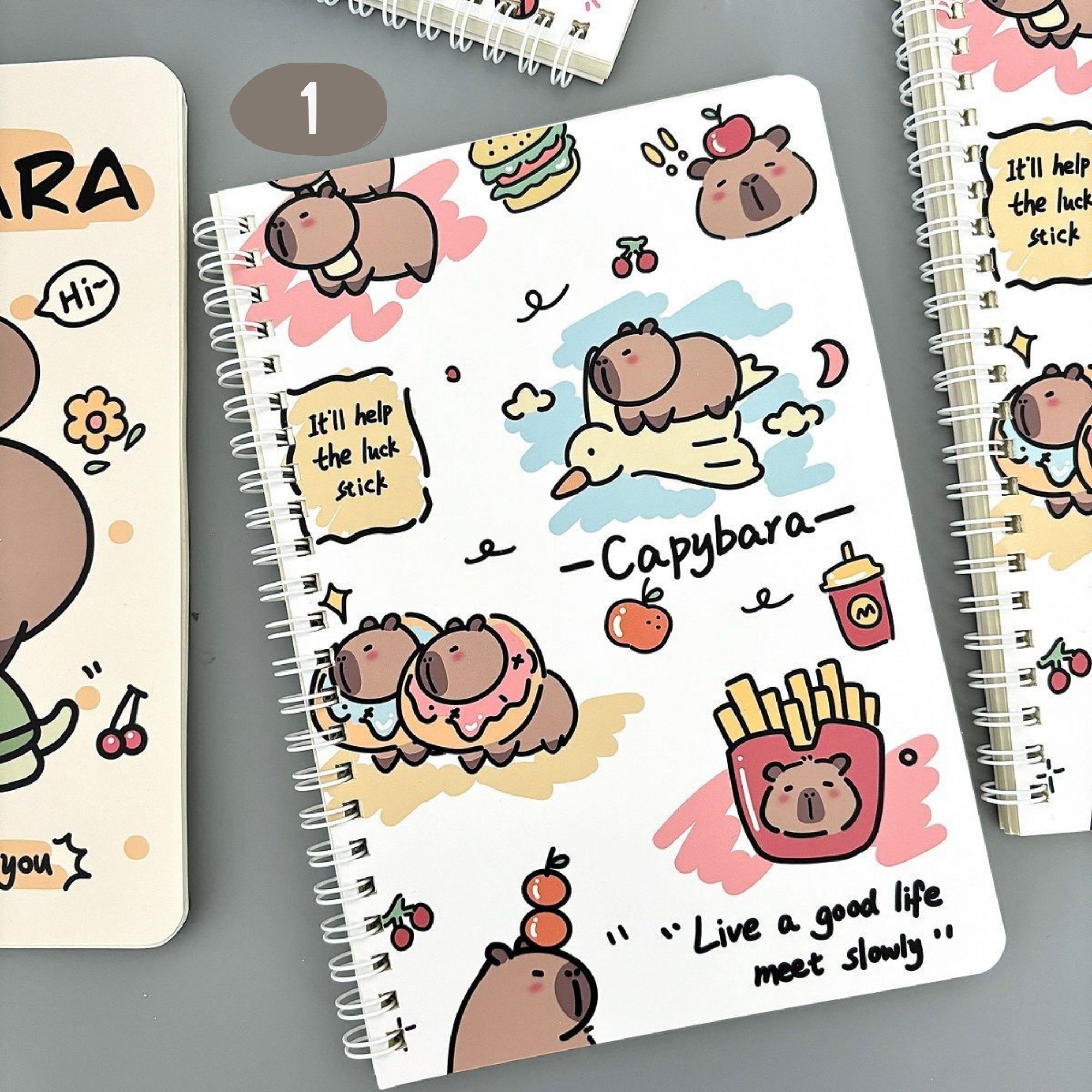 2025 Notebook Capibara Pattern Korean Note Portable Cartoon Diary a5 ...