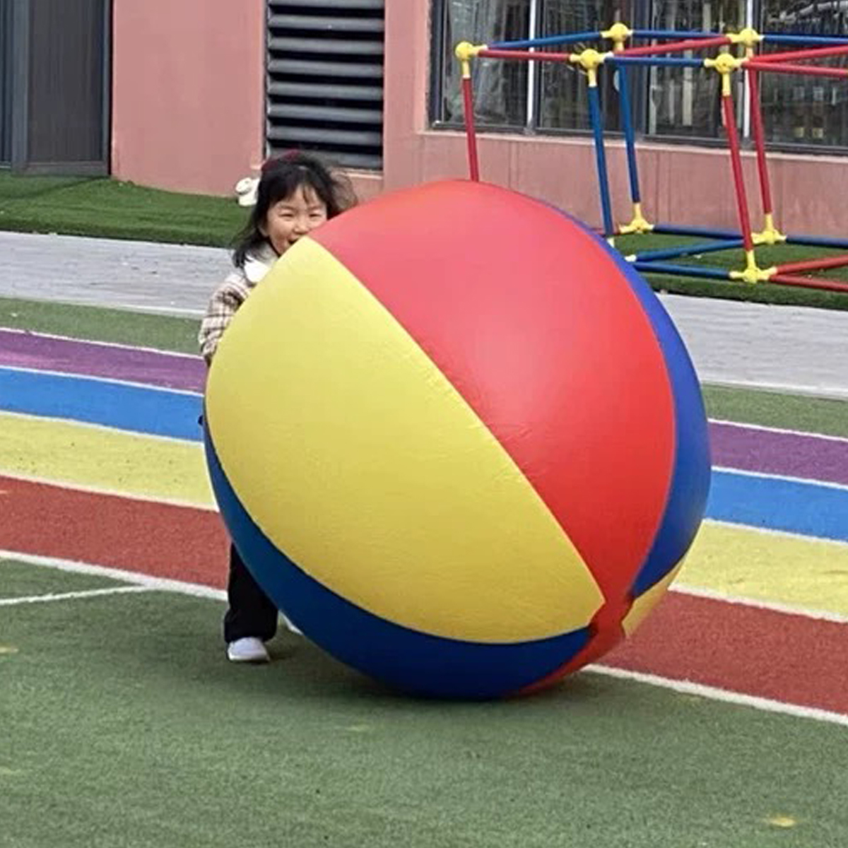 Giant Inflatable Big Beach Ball Three-Color Thick Pvc Water Volleyball ...
