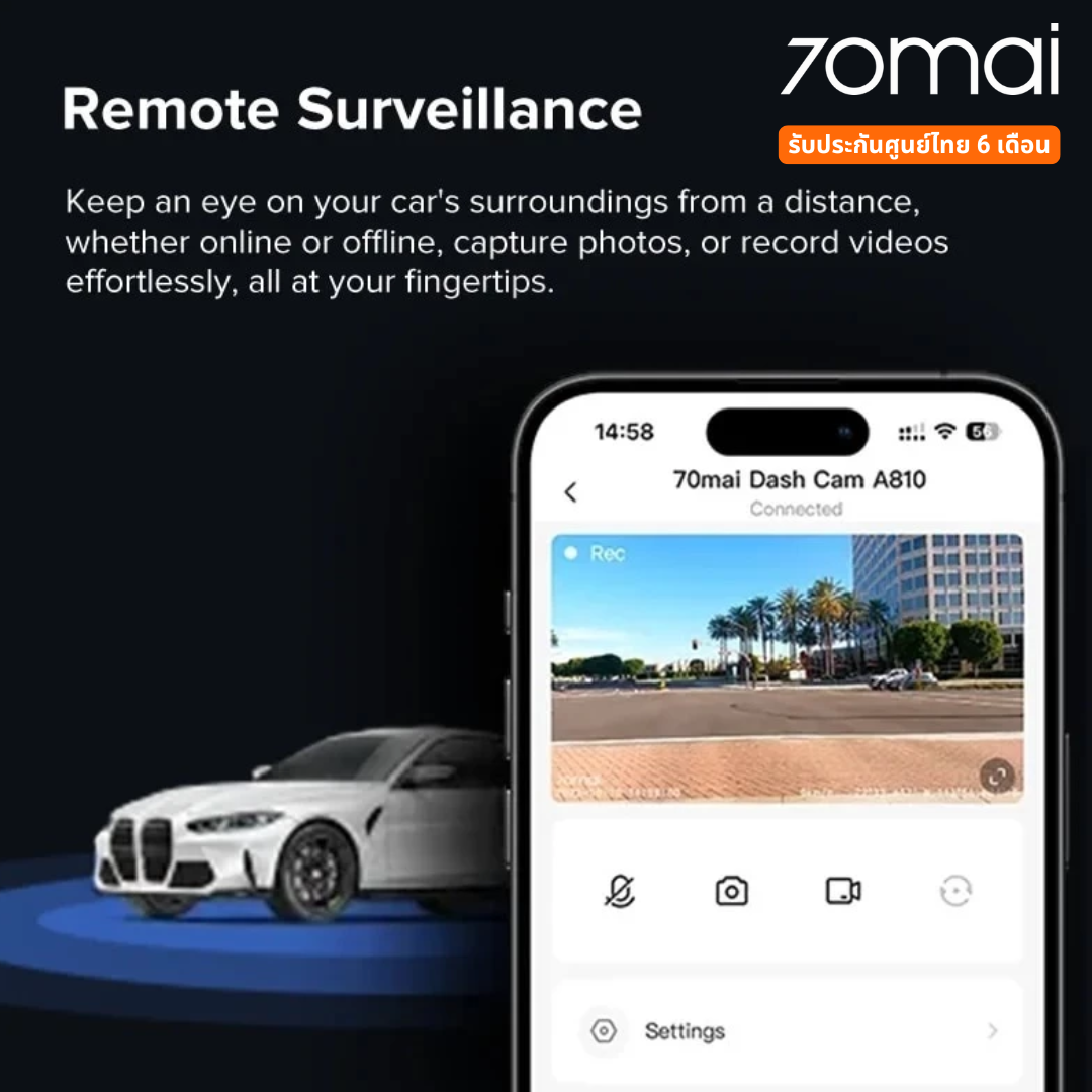 70mai Car Camera Power Cable 4G Hardwire Kit UP04 Compatible With Omni ...