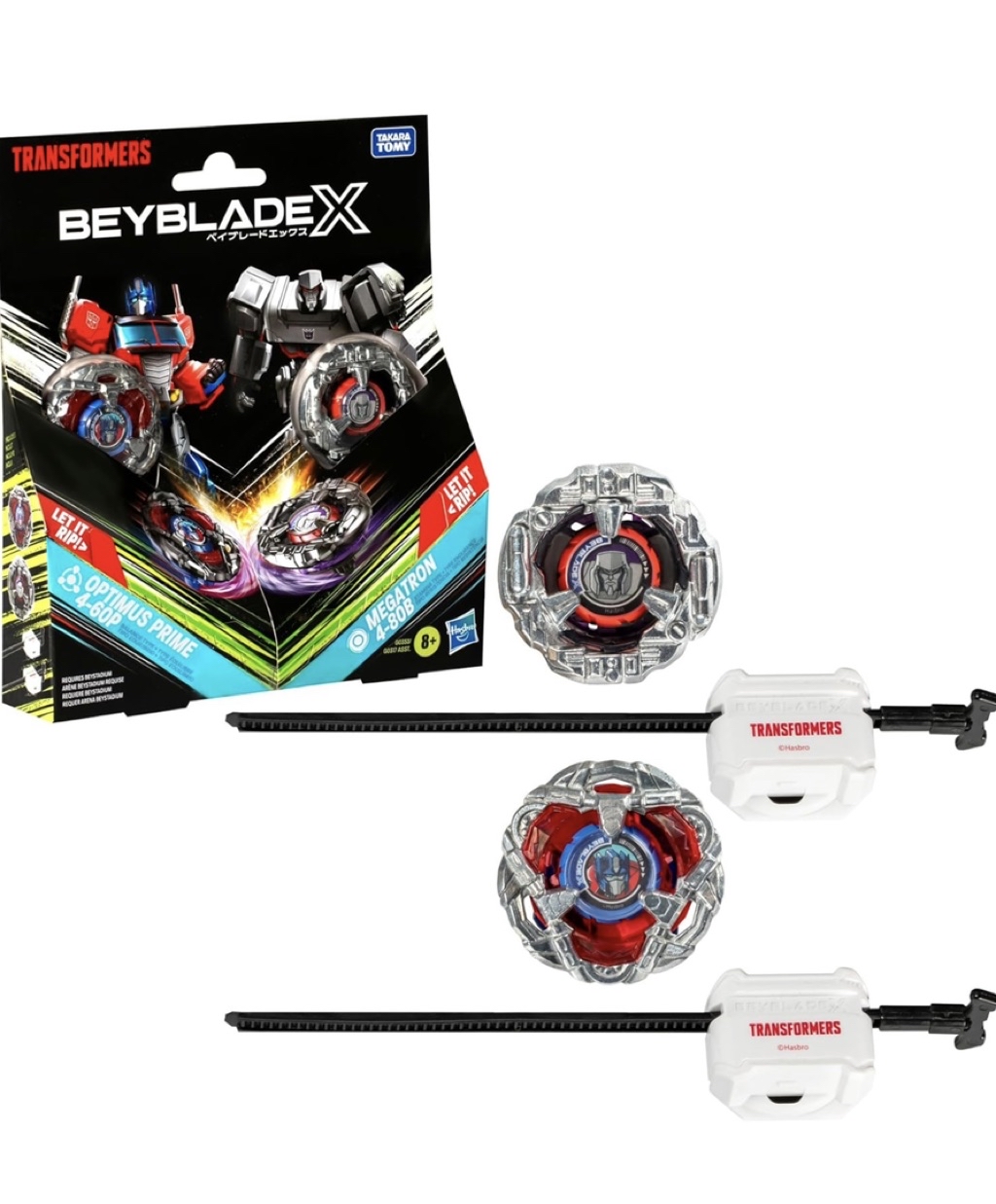 Beyblade X Transformers Collab Optimus Prime 4-60P vs. Megatron 4-80B ...
