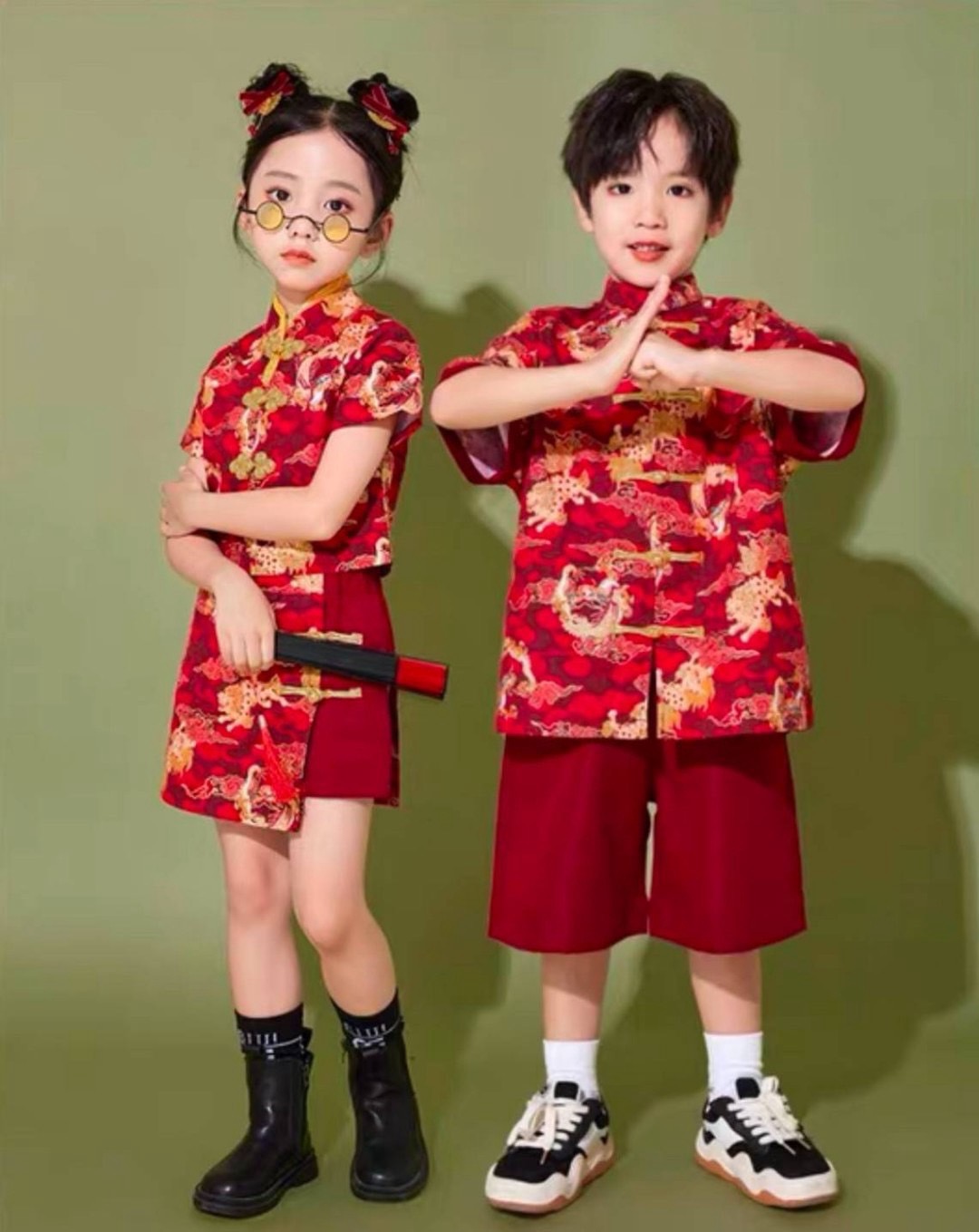Chinese Dress Golden Dragon Pattern 2025 Years Snake New Year-Old Boy ...