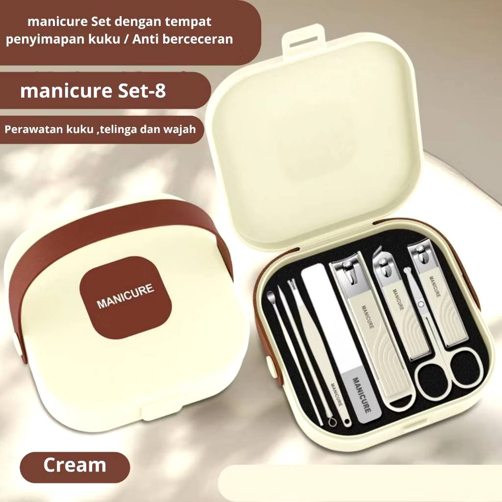 Nail Clipper Set + Manicure Tools 6 Pieces And 8 Compact Size | Shopee ...