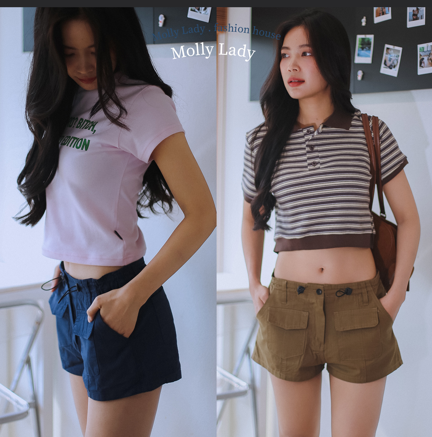 Molly Lady ️ Japanese cargo shorts Style Fabric | Shopee Malaysia
