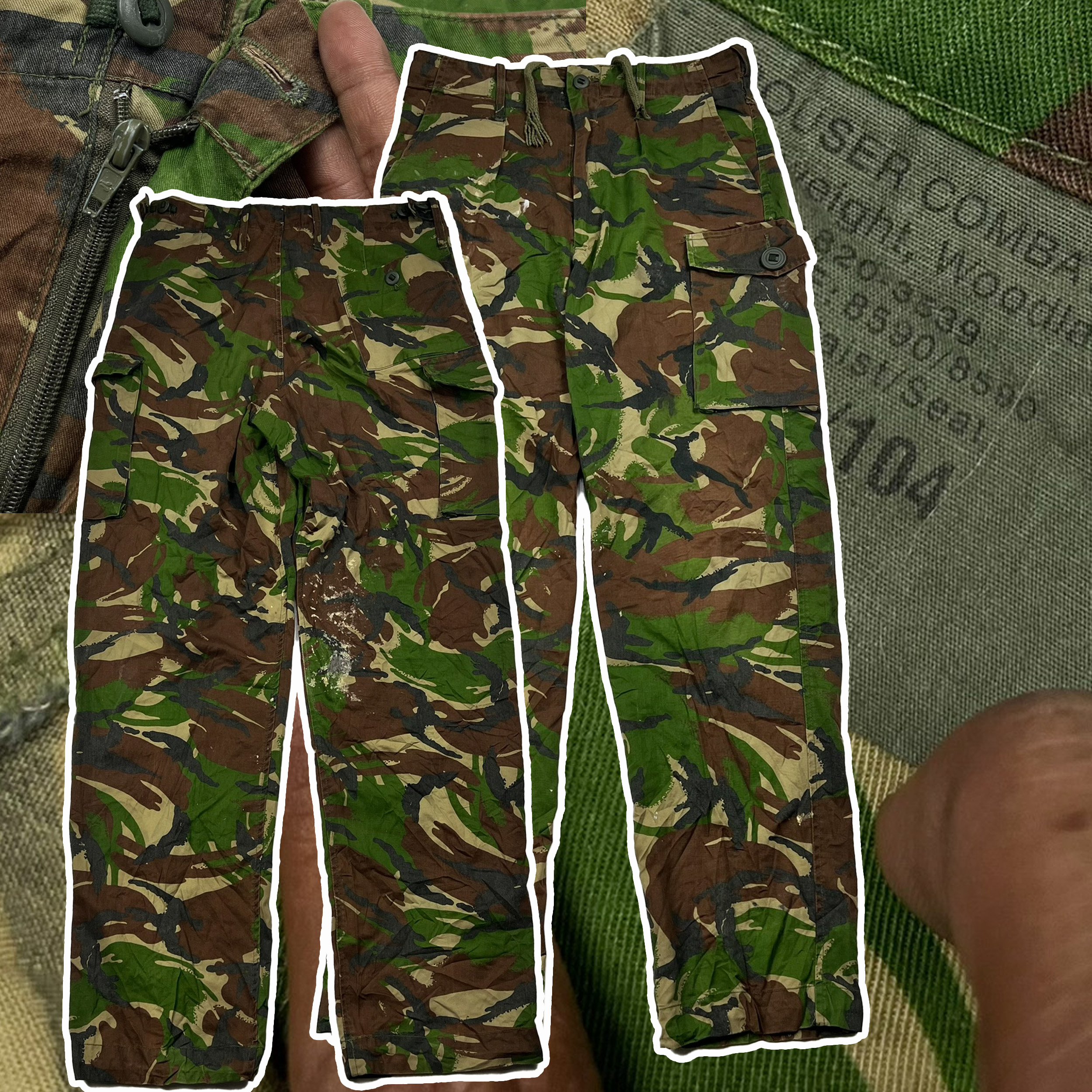 Vintage British Army Trousers DPM Temperate English Camo Pants Sack ...