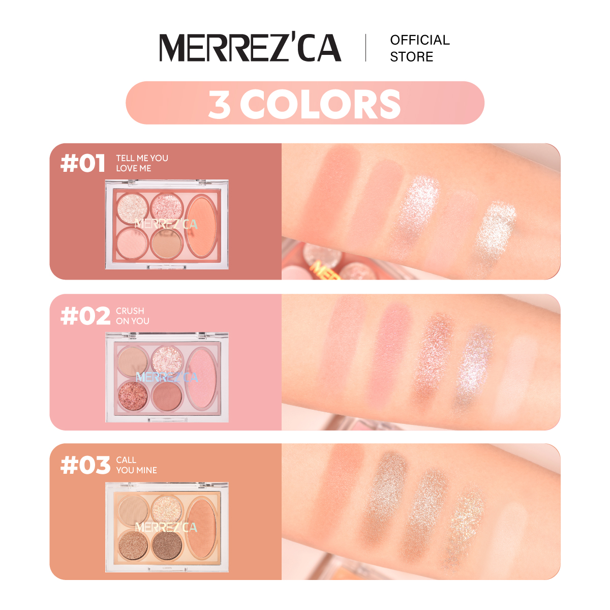 Merrezca Eye & Cheek Color Palette 2in1 Eyeshadow And Blush In One Case ...