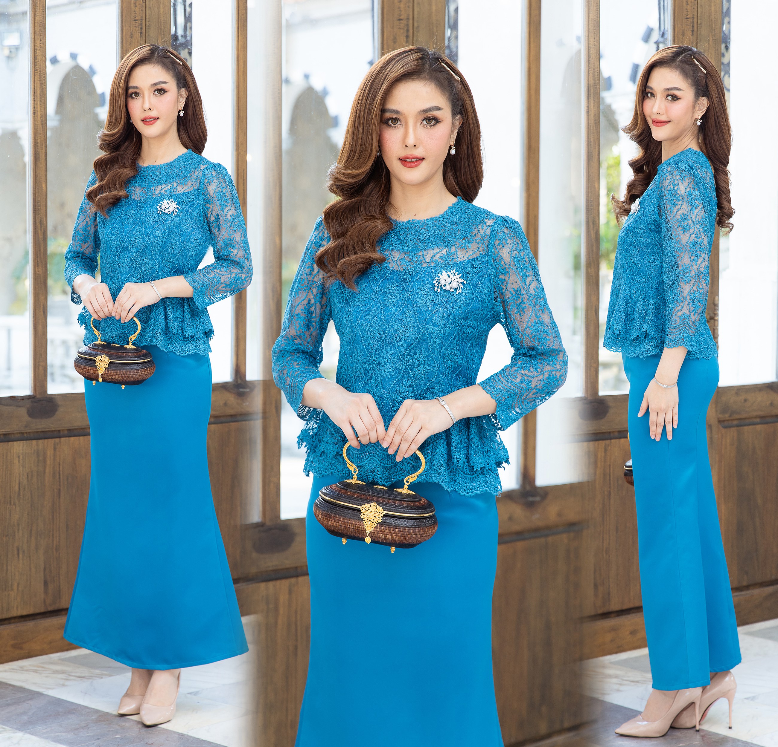 CHANIDA Mother Groom-Bride Dress Host Premium Set (Product Code 8180) | Shopee Malaysia